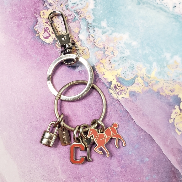 Coach | Bags | Coach Clasp Key Chain Ring Fob Holder Bag Charm | Poshmark